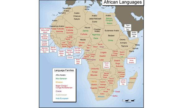 Incredible map of Africa reveals the most spoken language in each country