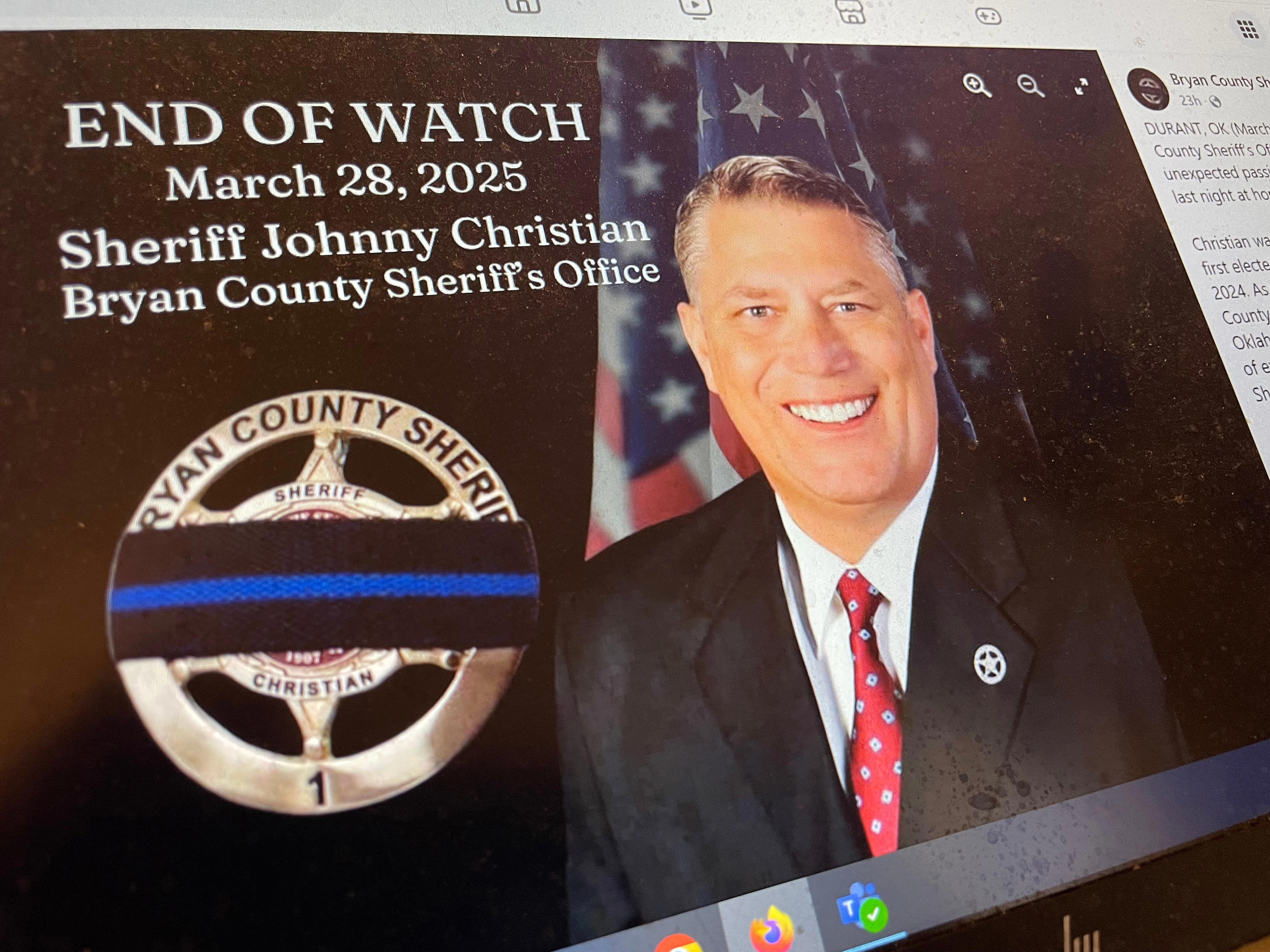 Bryan County Sheriff Johnny Christian has died; Governor, others offer ...