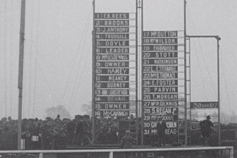 Rare footage captures the Grand National at Aintree 100 years ago
