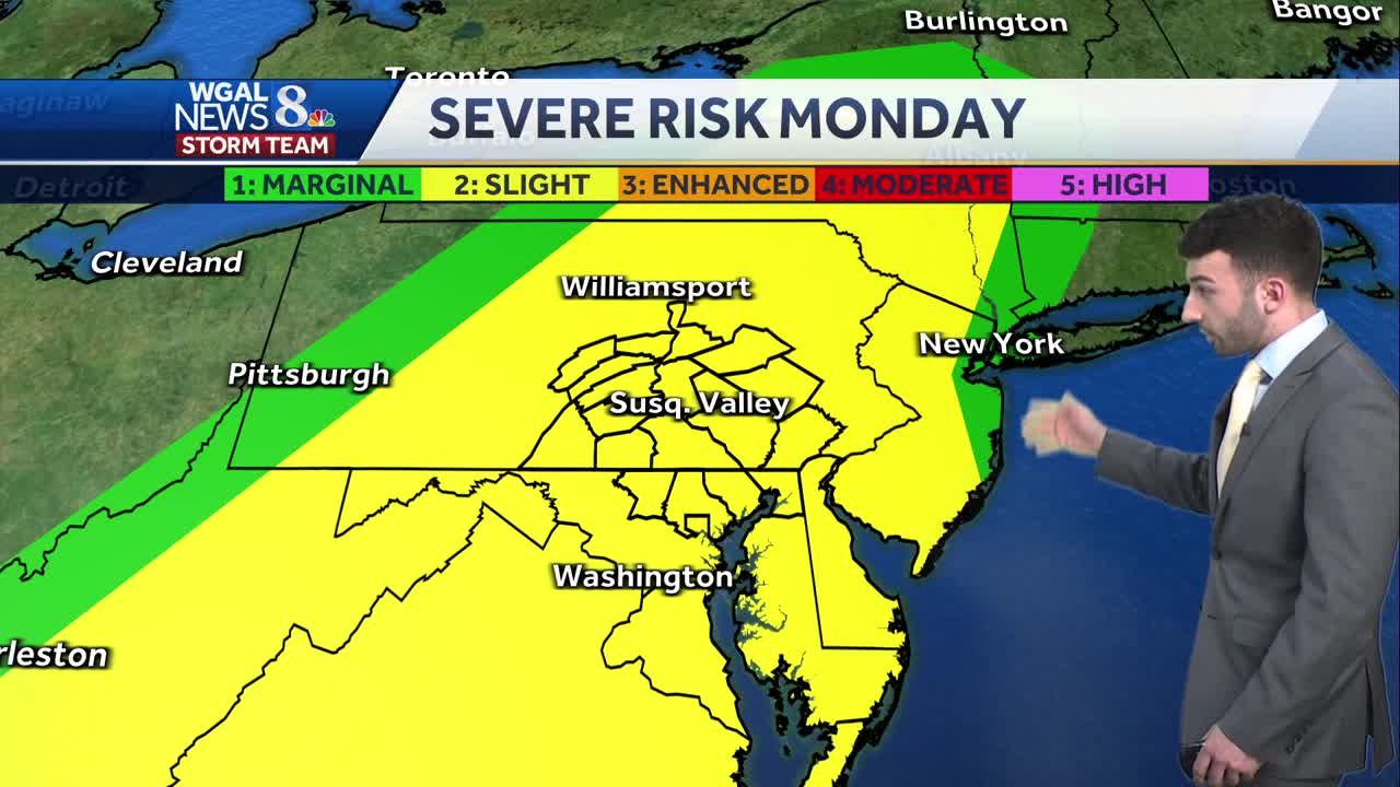 Mild evening in the 70s; showers return Sunday; Impact Day Monday