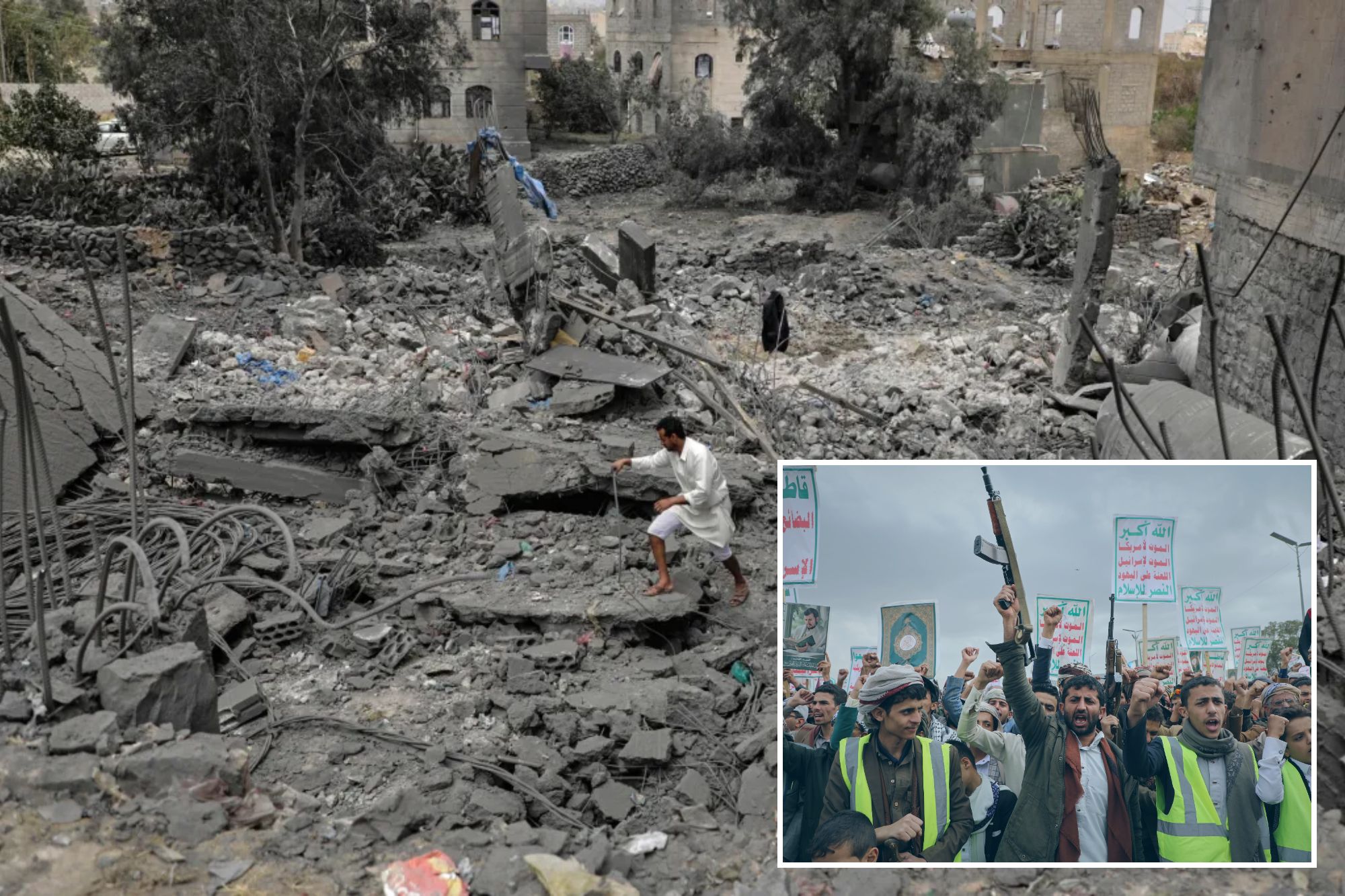 US airstrikes pound Houthi-controlled Yemen cities, killing 1: reports