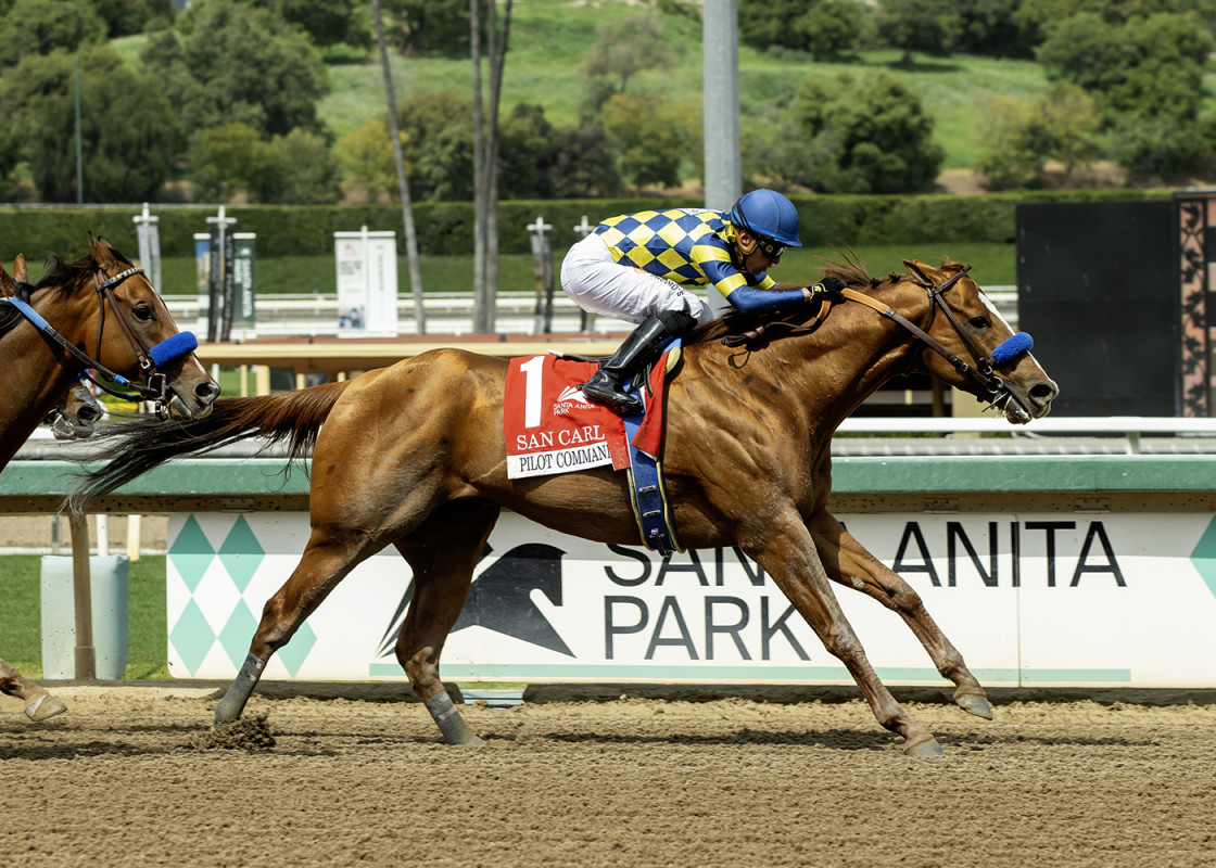 Pilot Commander Gets Clear In San Carlos For First Stakes Win