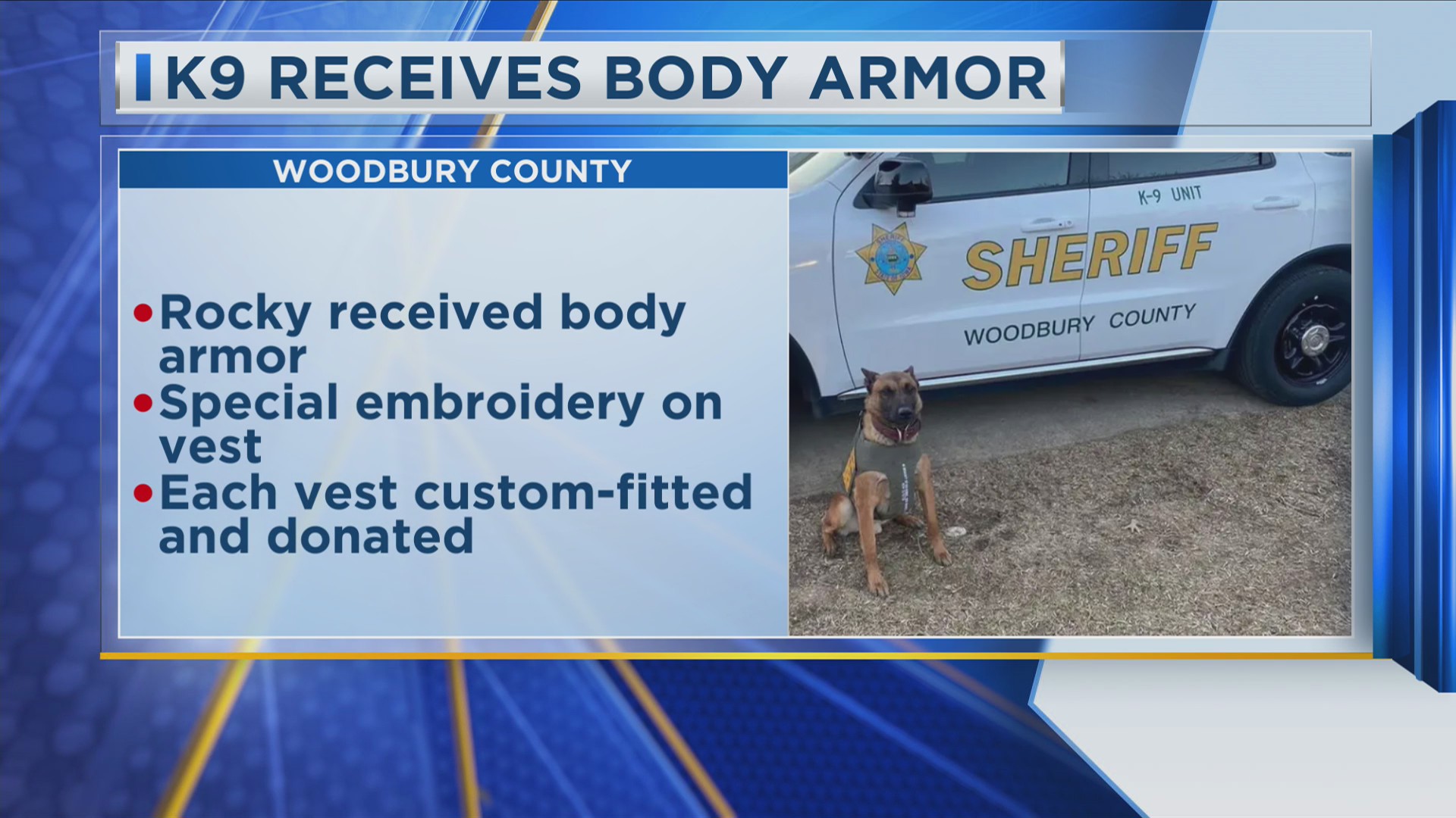 Woodbury County K9 Unit Receives Donated Body Armor