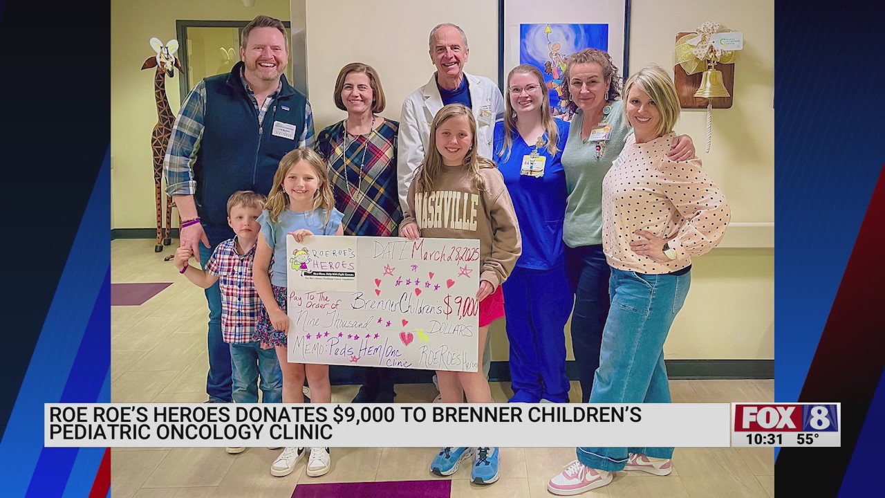 Roe Roe’s Heroes donates $9,000 to Brenner Children’s Pediatric ...