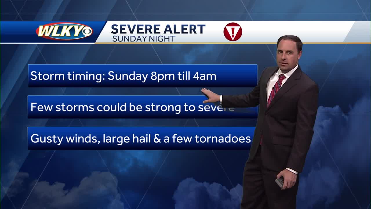 Looking ahead to severe weather on Sunday in Louisville area; WLKY 6 p ...