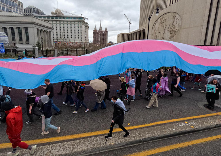 Utah Pride Center unveils largest trans flag in world, days after pride ...