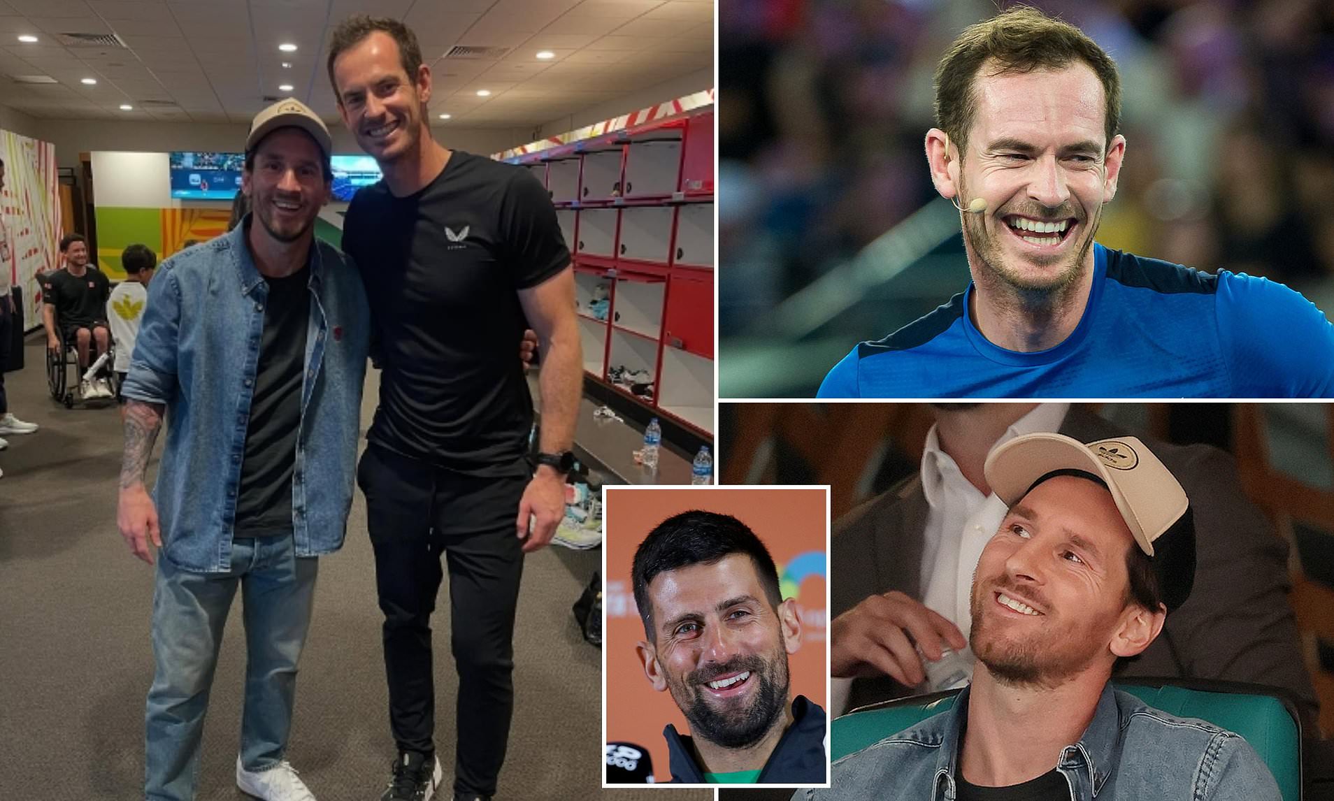 Andy Murray makes cheeky Lionel Messi joke as he poses with the ...