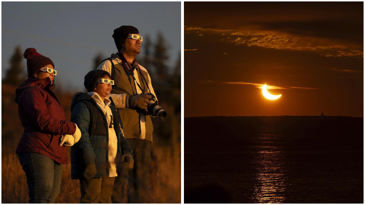 Solar Eclipse 2025: People enjoy stunning celestial view of first solar ...