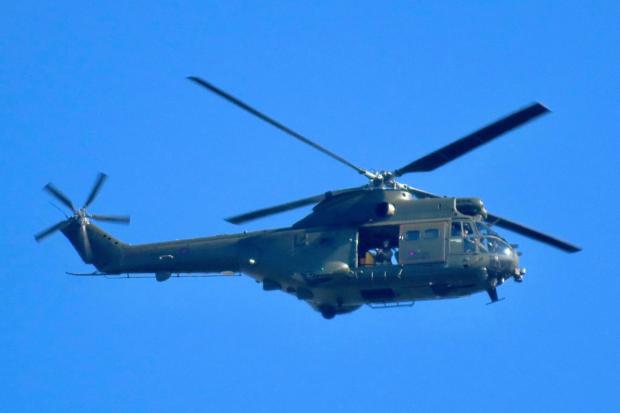 PICTURES: RAF says goodbye to retiring Puma helicopters with final flight