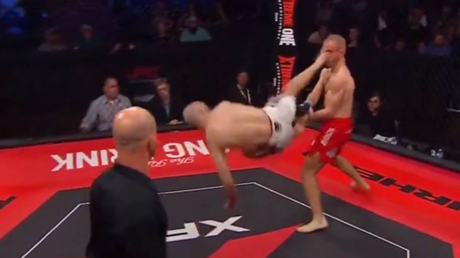 MMA fighter recreates iconic UFC moment with viral KO of the Year contender