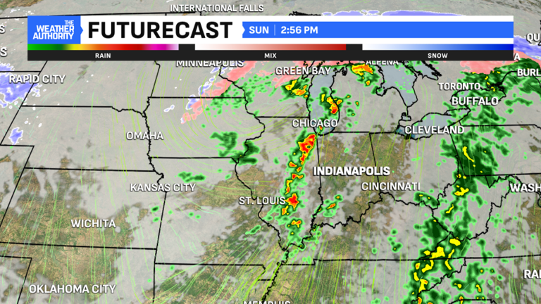 Rain arrives in central Indiana; Severe storm risk for Sunday