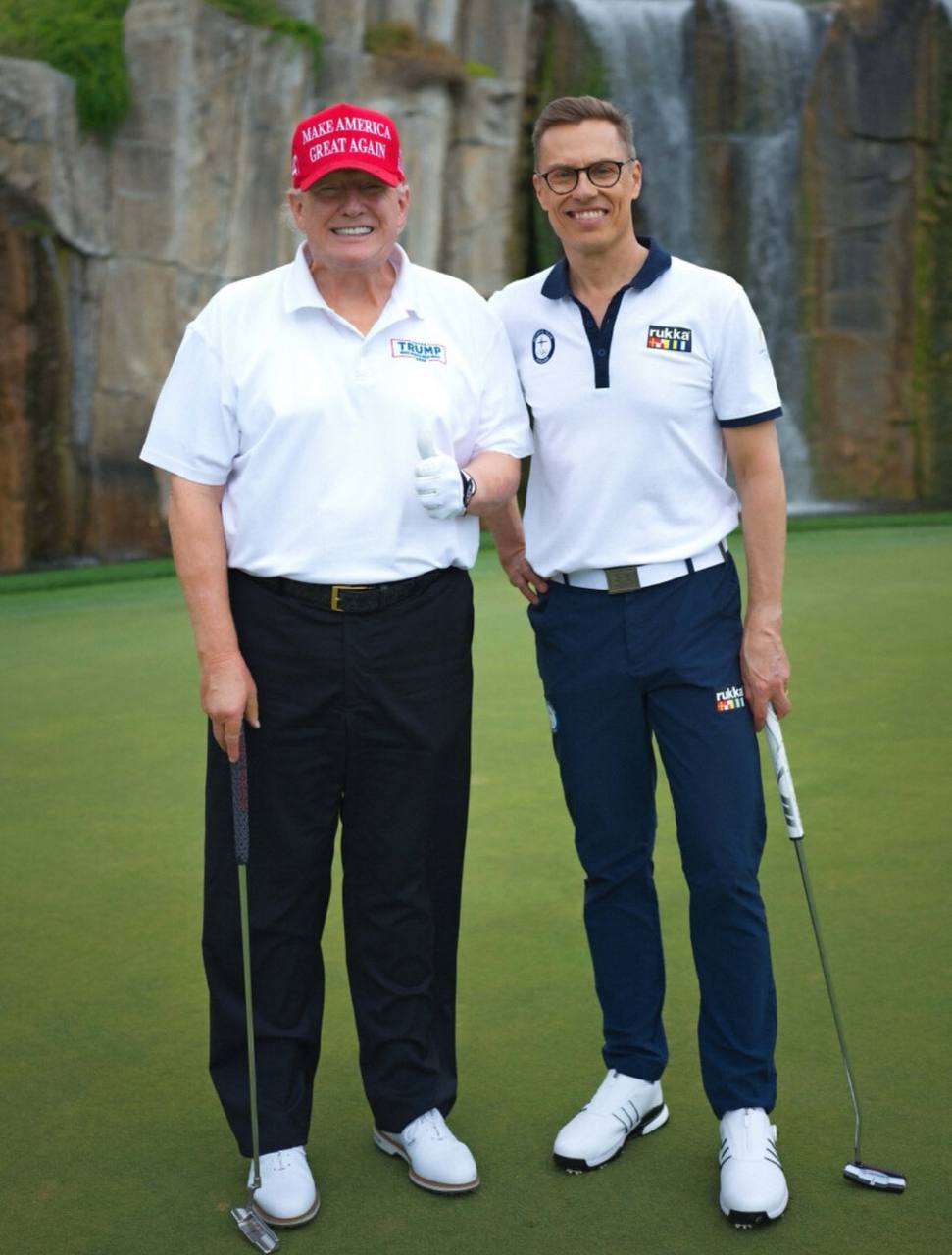 Trump plays golf with leader of Finland and agrees on 'necessary ...