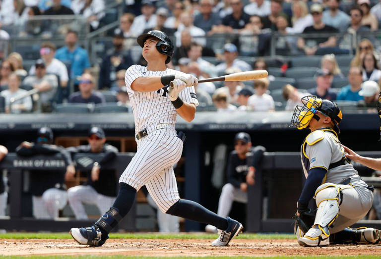 Anthony Volpe, Jazz Chisholm hitting with newly shaped bats and off to ...