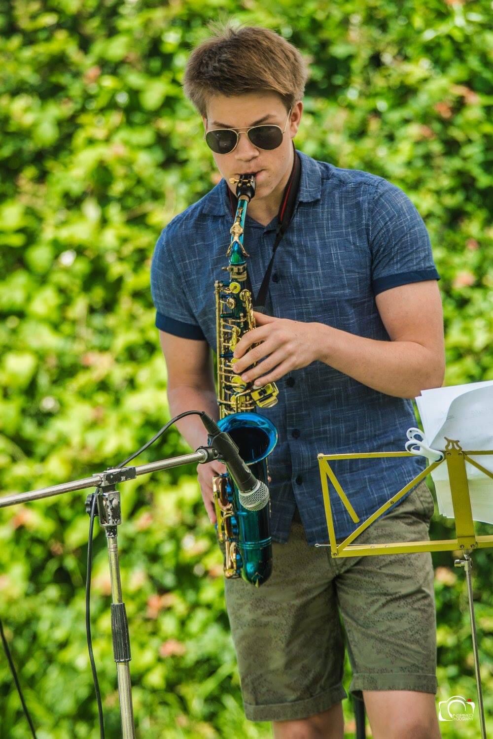 Saxophonist and Eastbourne College music scholar Tom Sangster plays ...