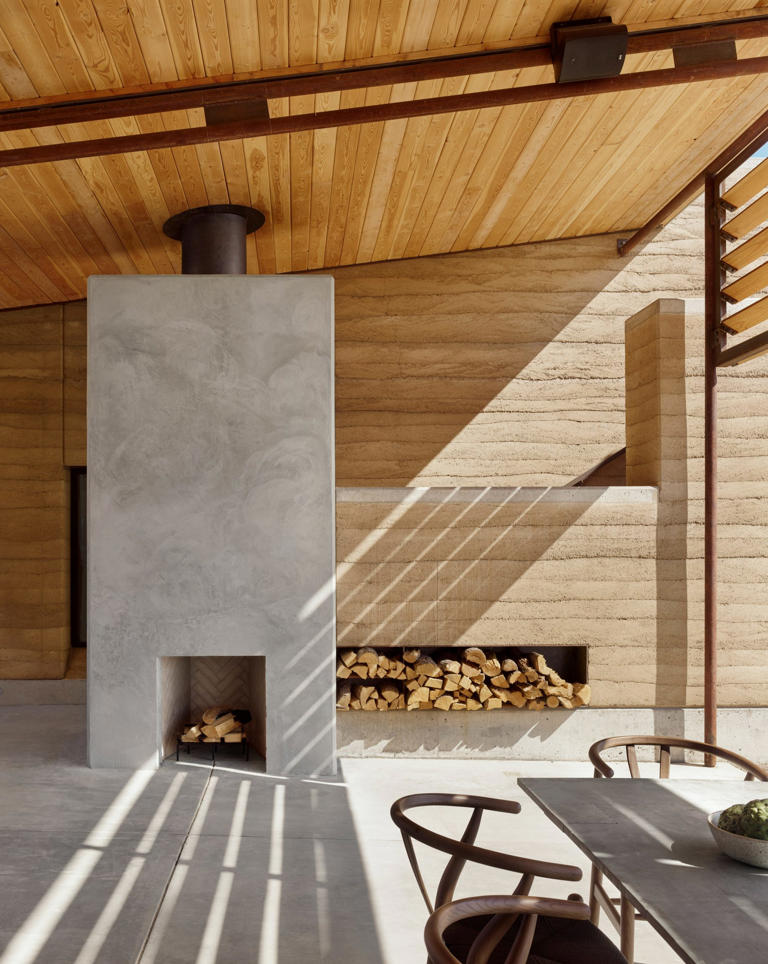 Eight living areas that make a feature of exposed rammed-earth walls