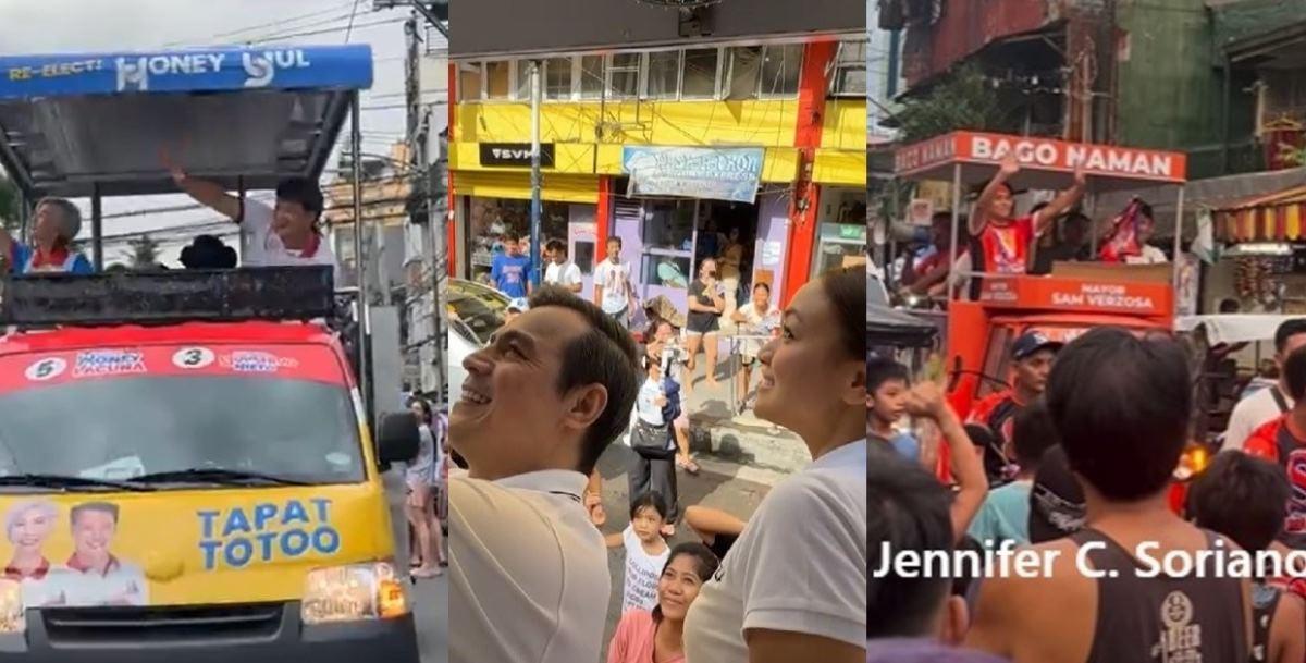 WATCH: Honey, Isko, Sam court Manila voters via motorcades