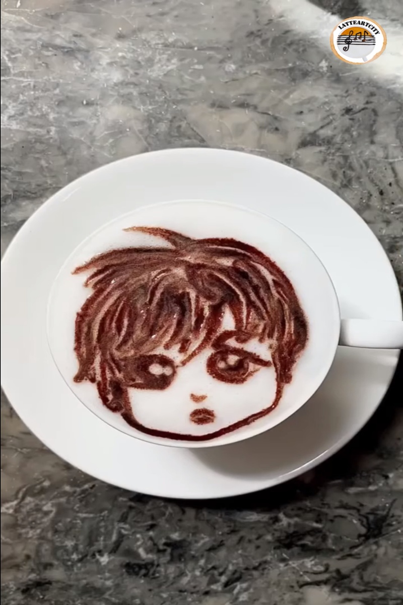 La magie du latte art inspirée des animes