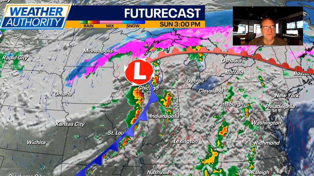 Chicago weather: Severe storms, tornado risk, and possible snow on Sunday