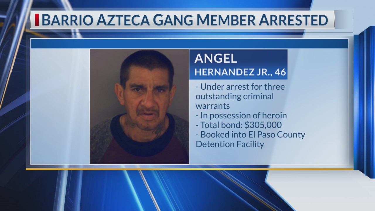 Reputed Barrio Azteca gang member arrested on warrants, drug charge