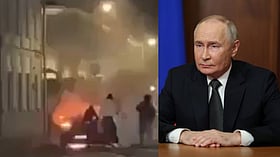 Video: Vladimir Putin's £275,000 Limousine Explodes Near FSB HQ In ...