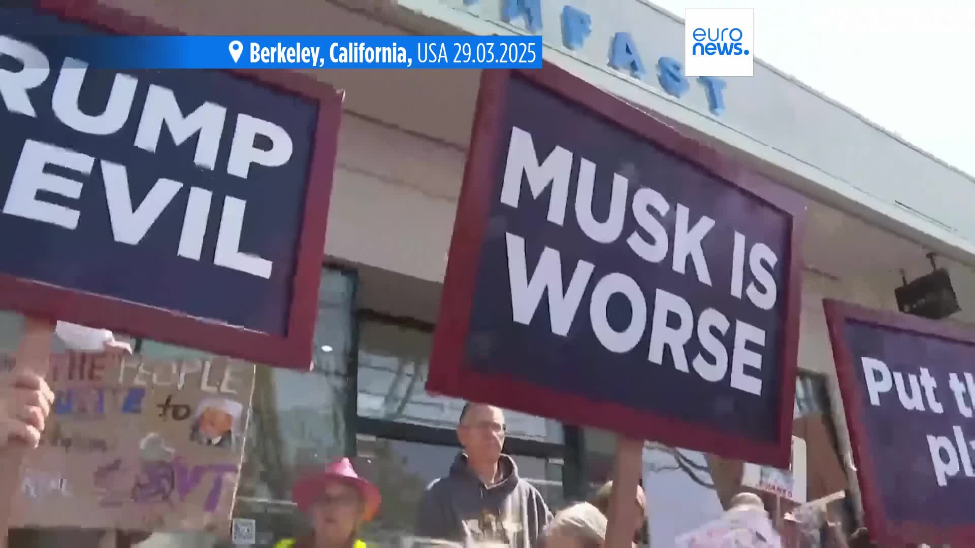 Protesters rebel against Elon Musk's US government purge during Tesla ...
