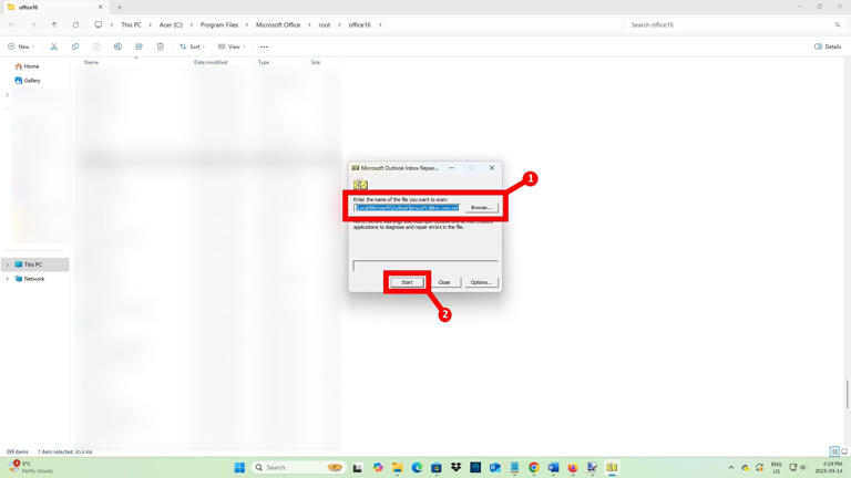 Outlook: How to repair corrupted PST and OST files