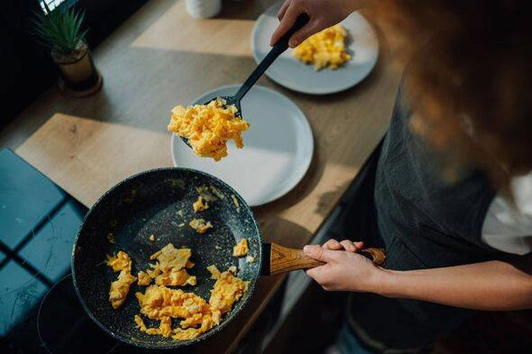 Scrambled eggs will taste better if made with chef's easy two-step ...