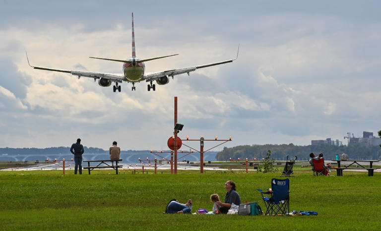United Airlines plane strikes kite while landing at Reagan National ...