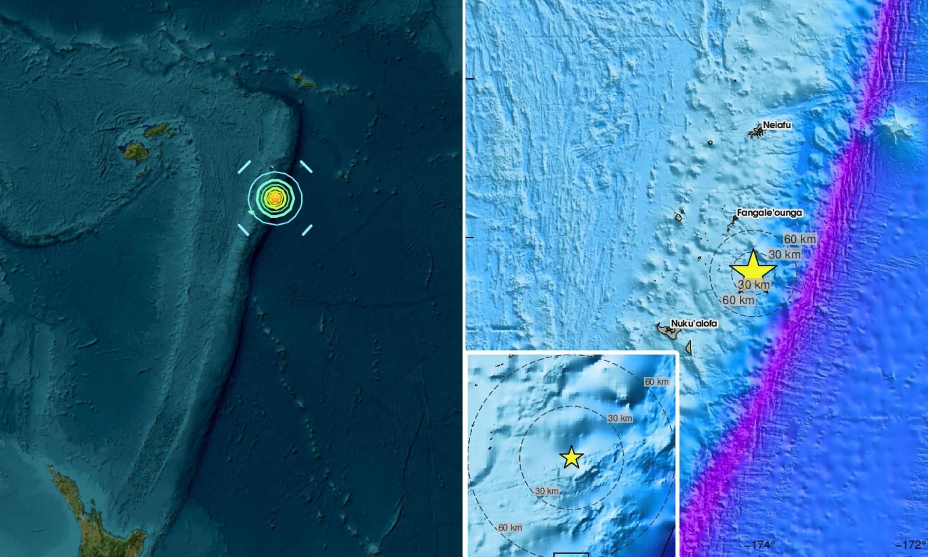 Tsunami warning after huge 7.1 magnitude earthquake hits Tonga's coast