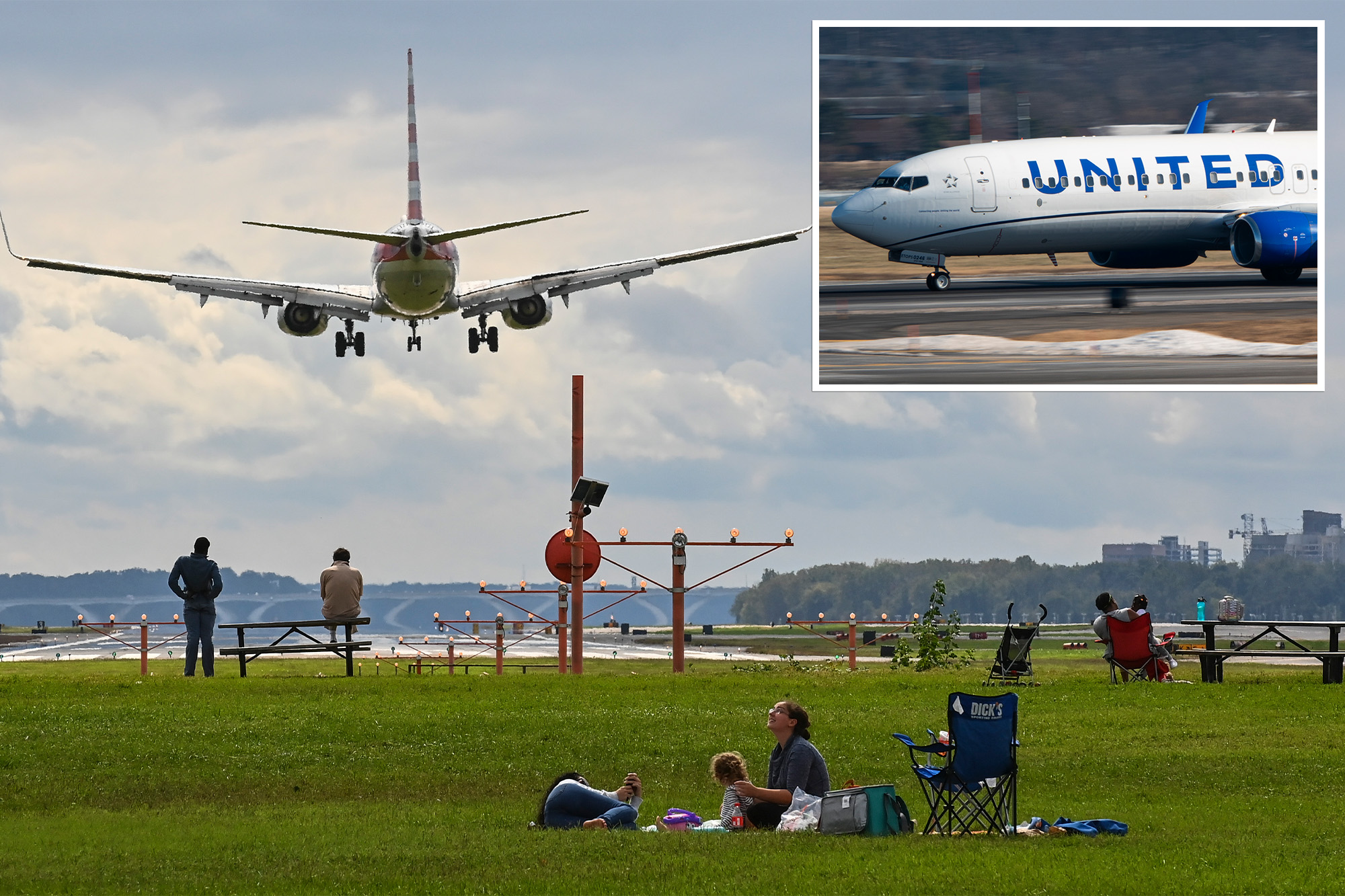 United Airlines plane strikes kite while landing at Reagan National ...