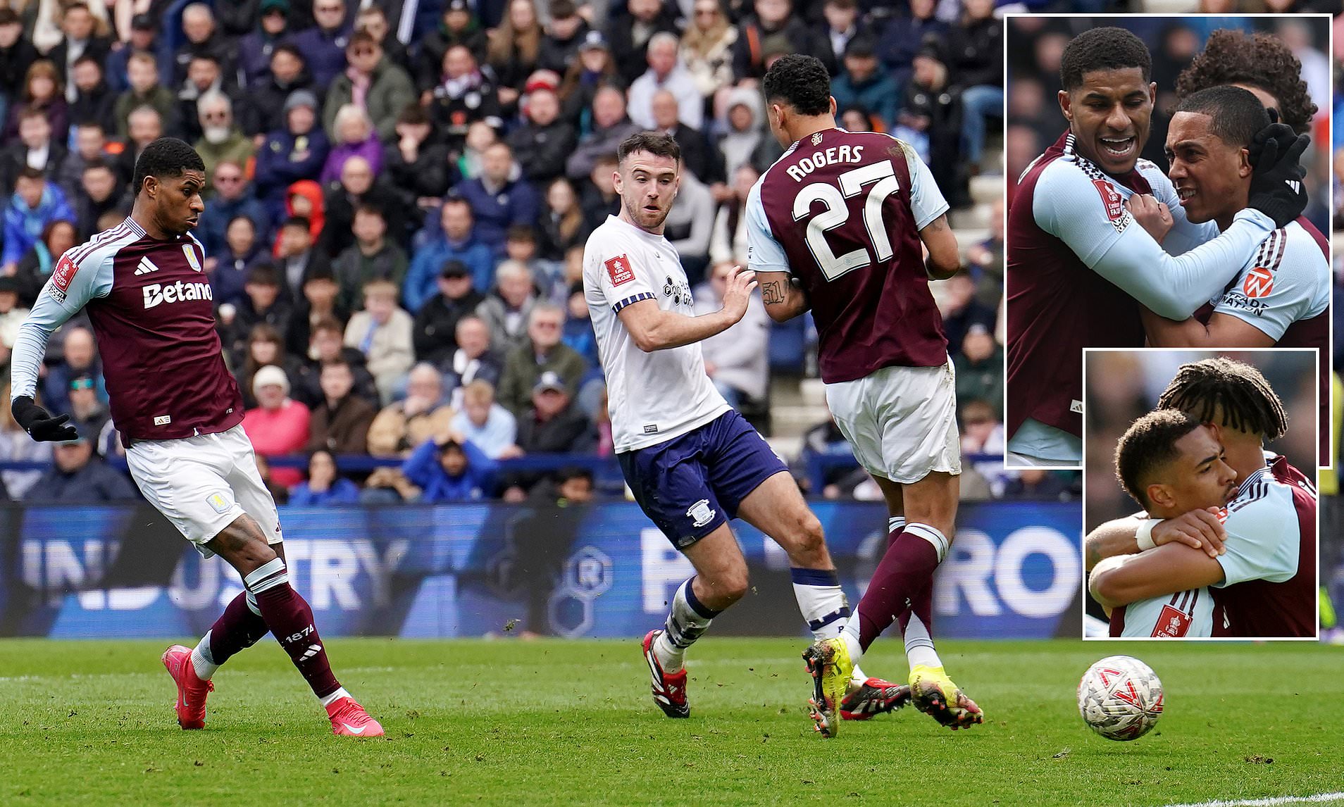 Preston 0-3 Aston Villa: Marcus Rashford at the double as first goals ...