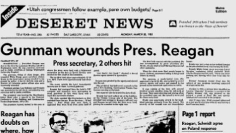 Deseret News archives: 1981 assassination attempt did not slow Ronald ...