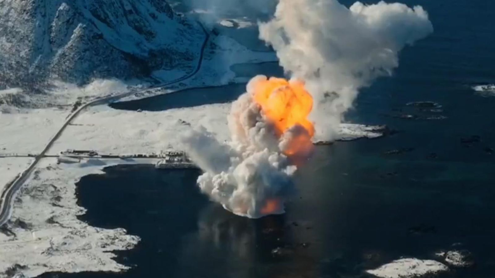 Moment orbital rocket crashes after takeoff