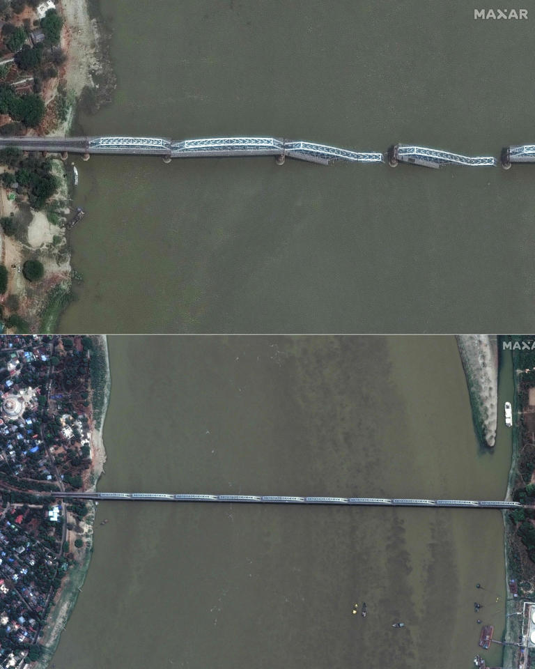 Myanmar earthquake: Before-and-after satellite images show scale of ...