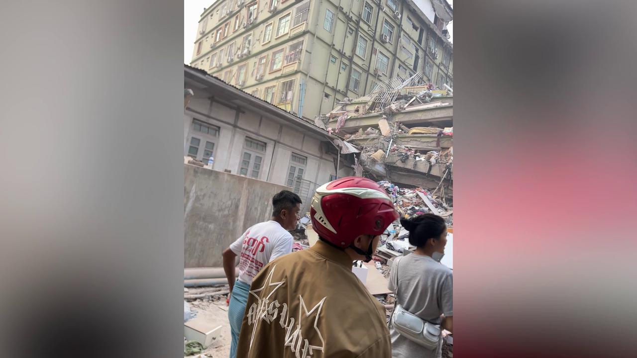 Rescue teams sift through collapsed building in Myanmar earthquake ...
