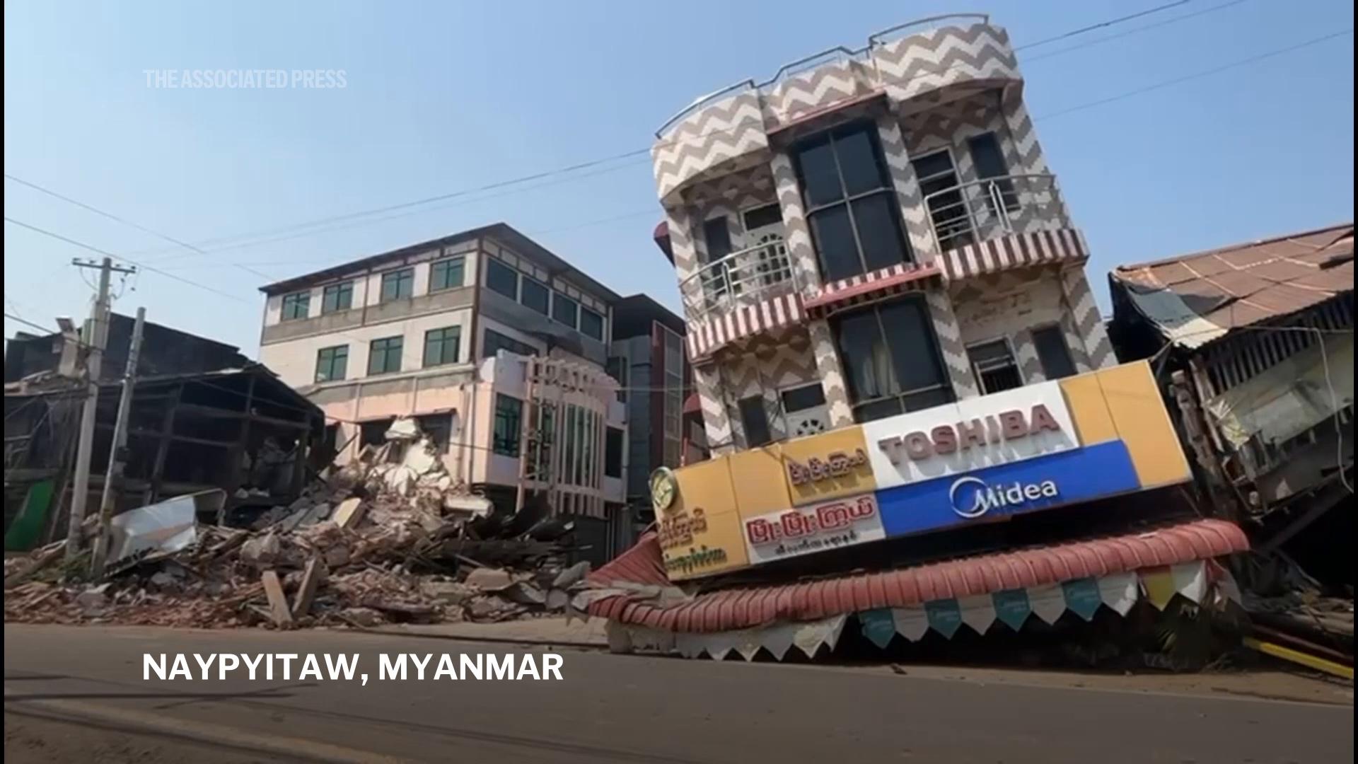Extensive damage in the Myanmar capital after massive earthquake