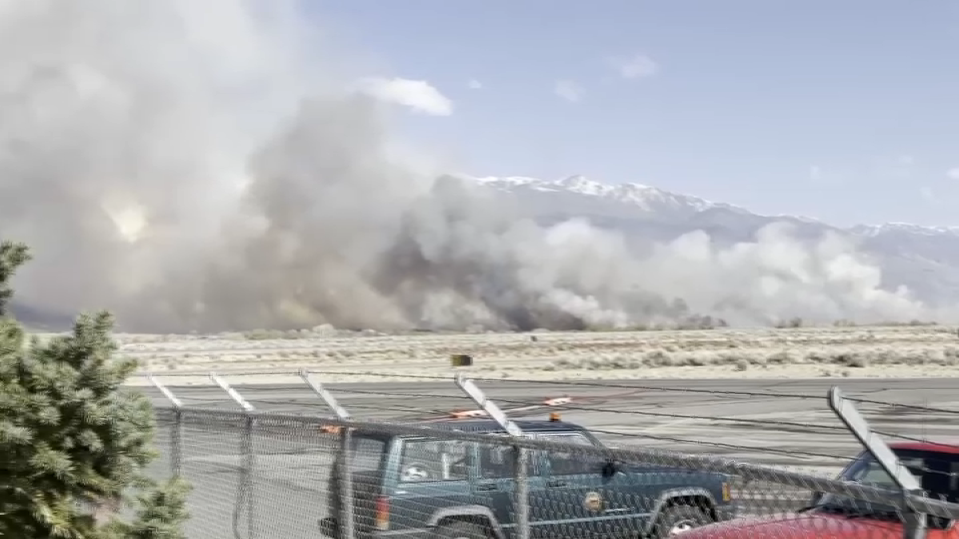 Brush fire erupts near Bishop prompting evacuation order in Inyo County