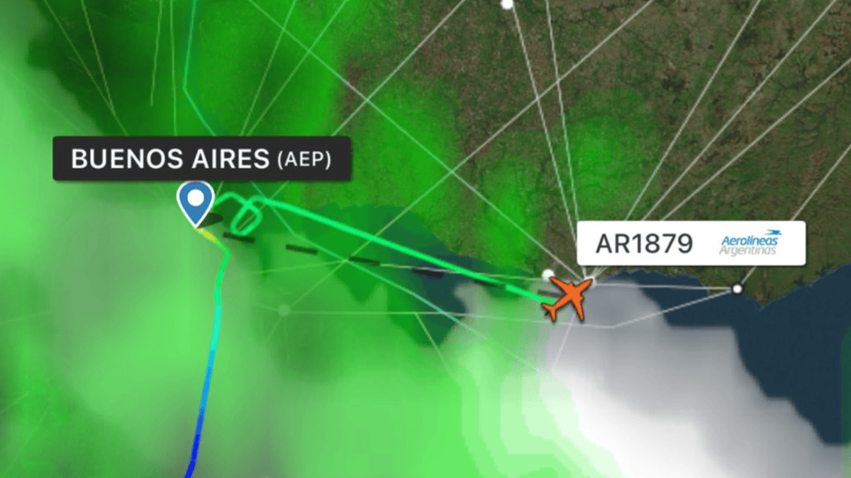 Momento dramático: Vuelo de Aerolíneas Argentinas con fuertes ...