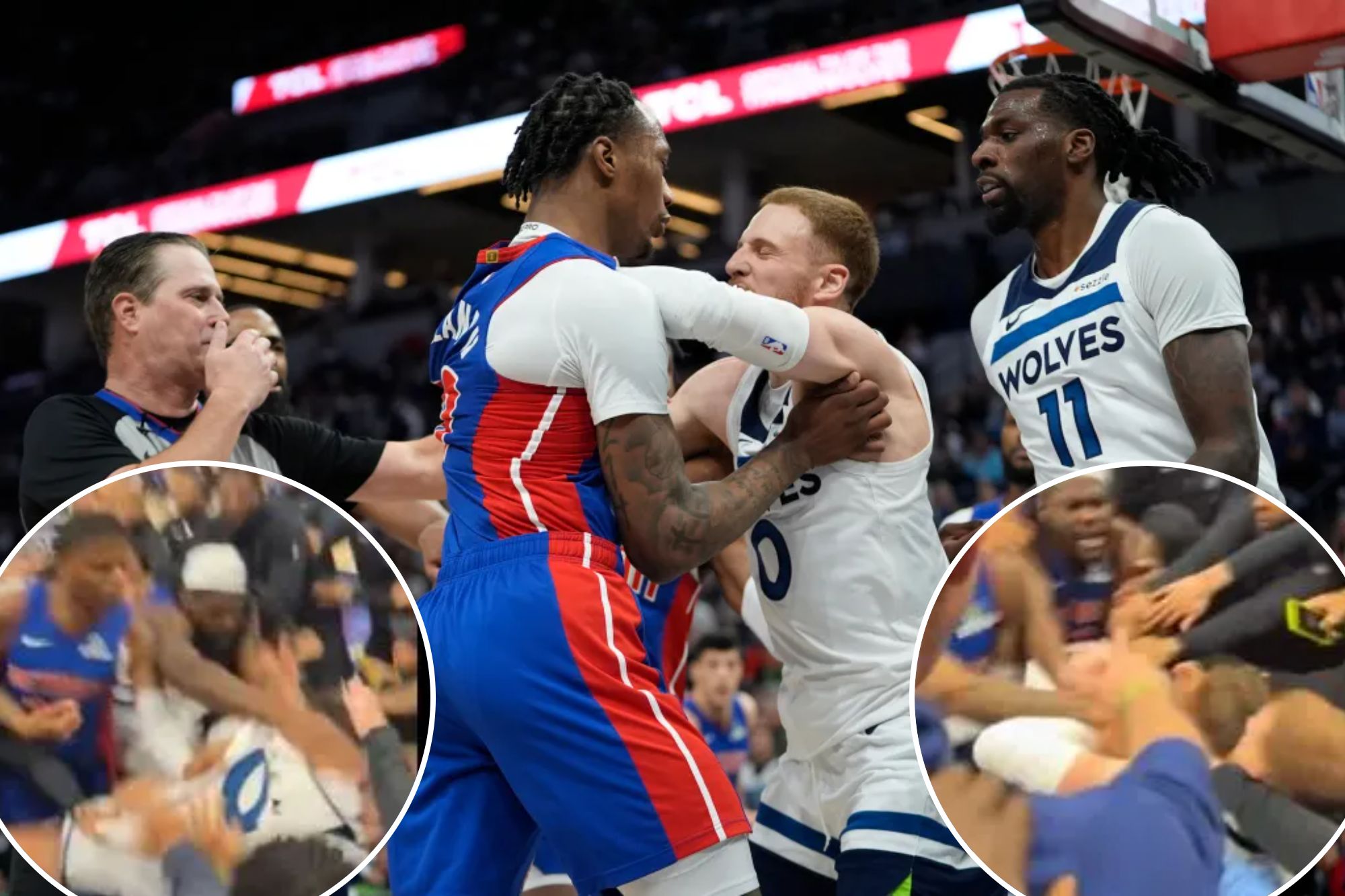 Donte DiVincenzo in middle of ugly Timberwolves-Pistons brawl that ...