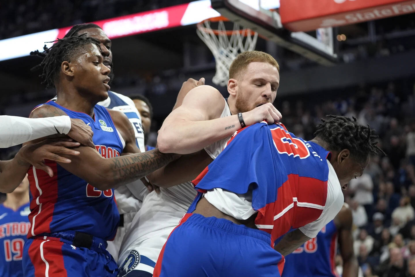 All-out brawl erupts in Pistons vs Timberwolves game—7 ejected, coaches ...