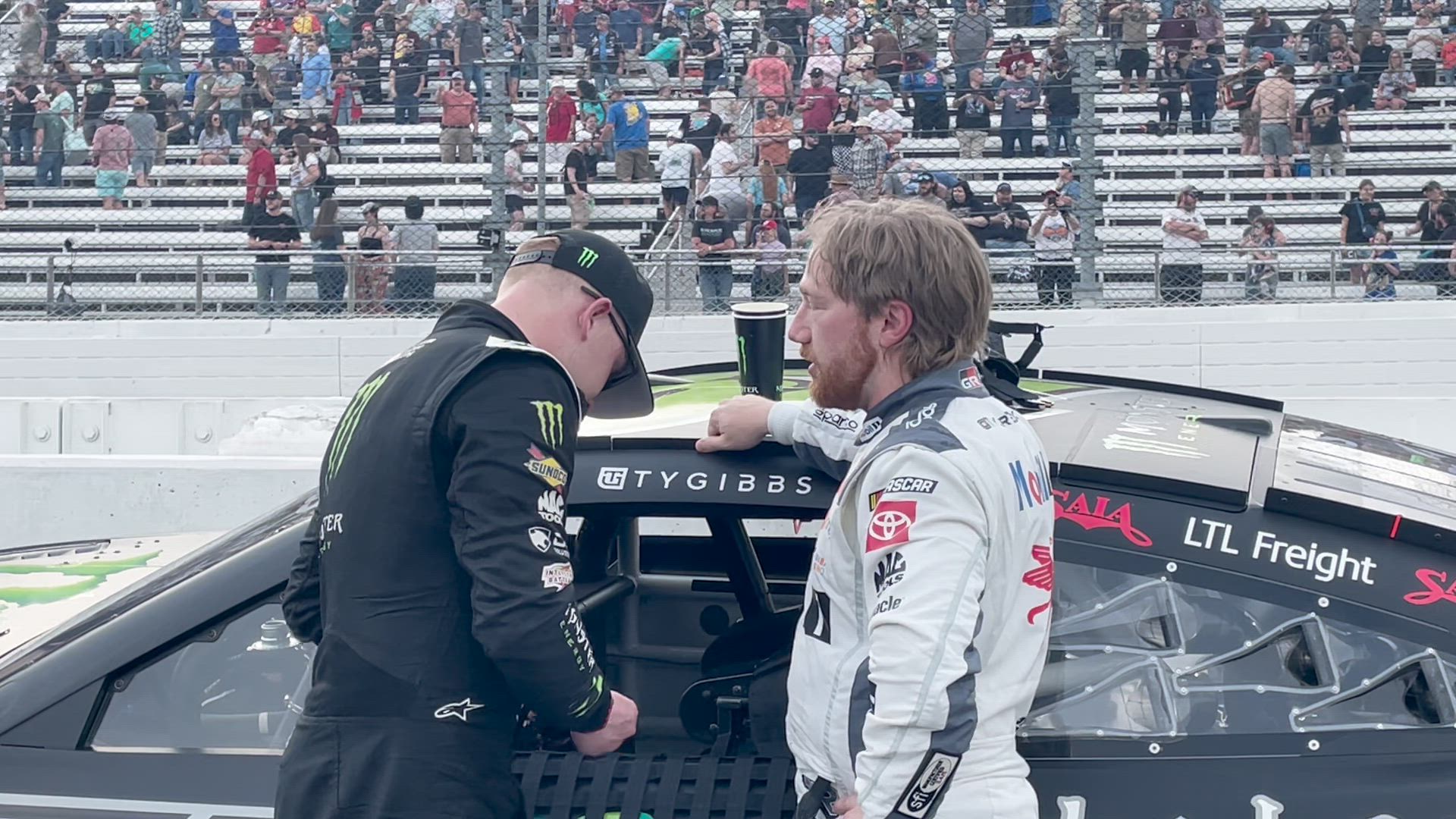 Ty Gibbs and Tyler Reddick Talk it Out on Pit Road After Late-Race ...