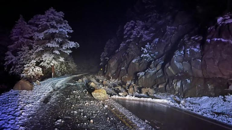 Colorado Highway 119 temporarily closed after rockslide in Boulder