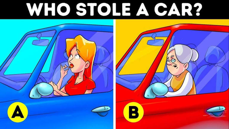 Brain Teaser IQ Test: Spot Who Stole The Car? Only 1% Observant Answer ...