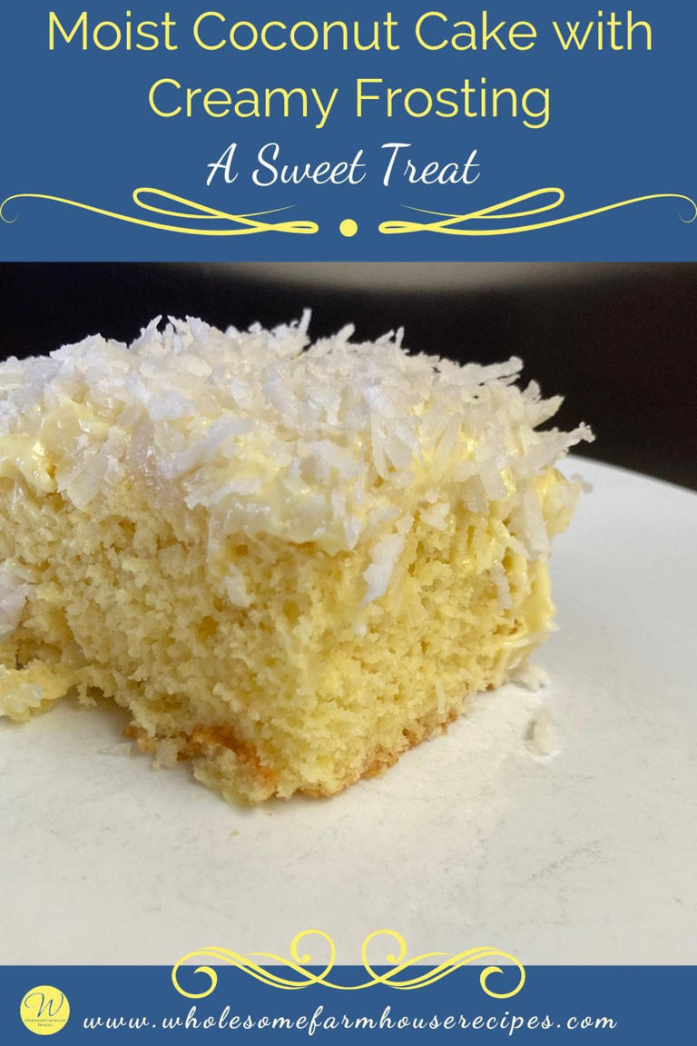 Moist Coconut Cake with Creamy Frosting: A Sweet Treat