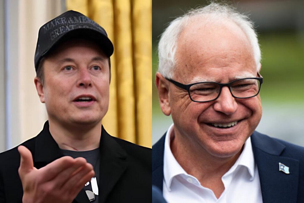 Elon Musk Slams ‘Huge Jerk And Creep’ Tim Walz Over ‘Evil’ Tesla Stock ...
