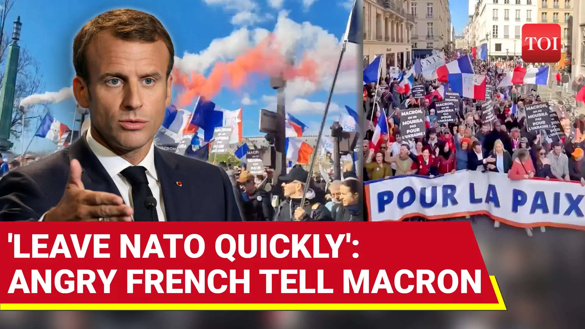 Paris Erupts Against Macron & NATO; Thousands Tell French Leader, 'We Won't Die For Ukraine'