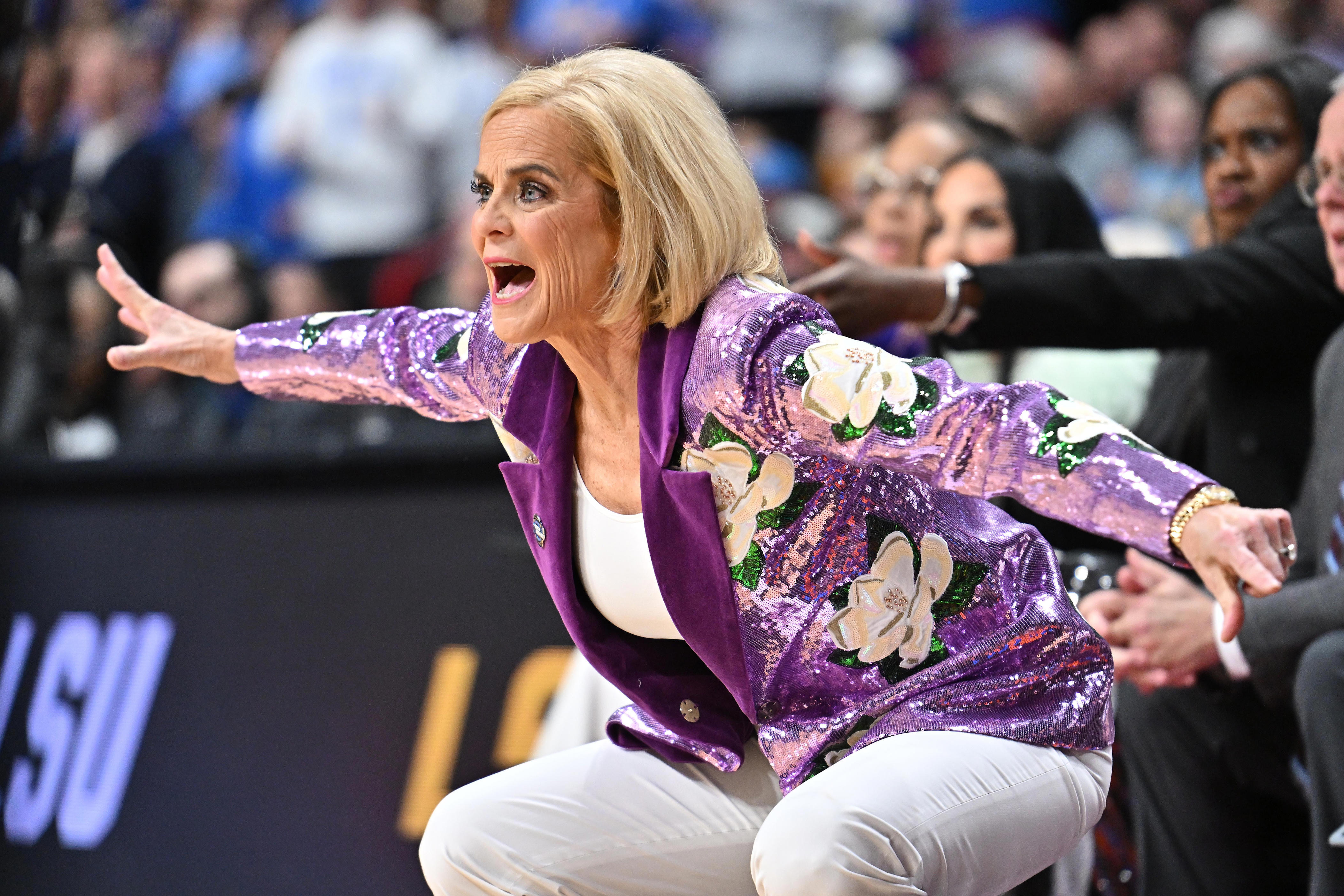 Where does Kim Mulkey get her outfits for LSU games? What to know