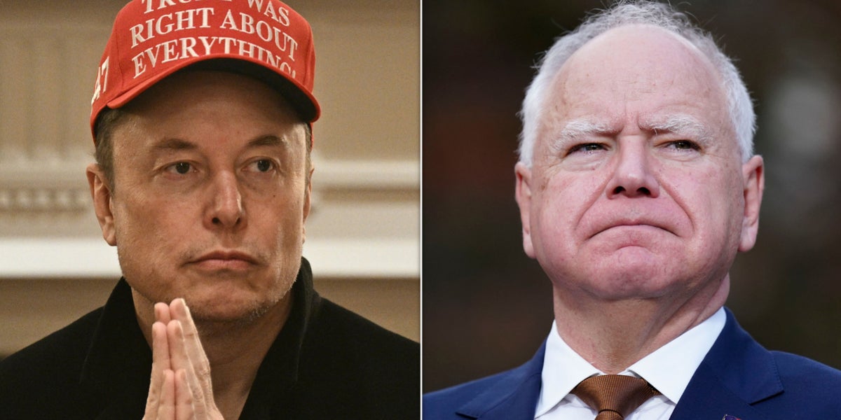 Elon Musk Goes After ‘Evil’ Tim Walz Over Tesla Stock Joke
