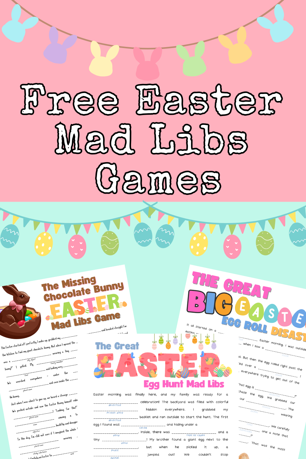 3 Free Easter Mad Libs Printable Games