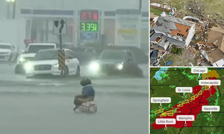 Millions brace severe storms as Midwest and South are battered